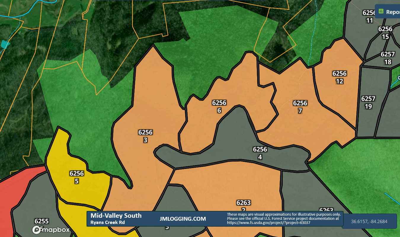 Ryans Creek Mid-Valley South – 3D Maps – Jellico Mountains Logging