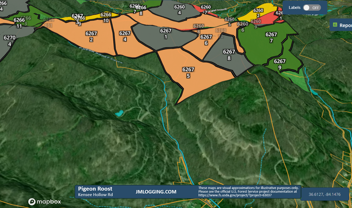 Pigeon Roost – 3D Maps – Jellico Mountains Logging